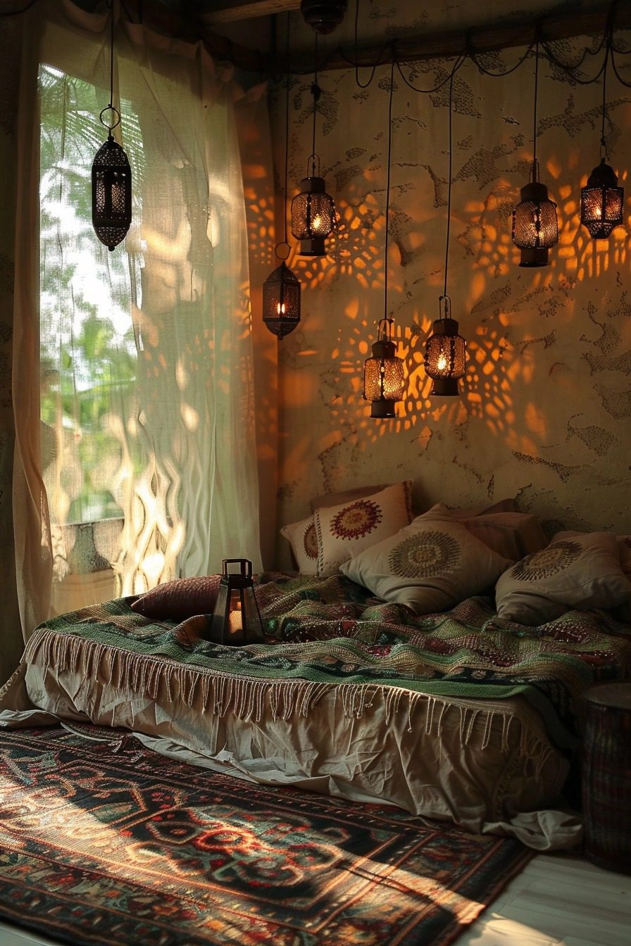 29 Boho Bedroom Lighting Decor Ideas - My Elegant Home
