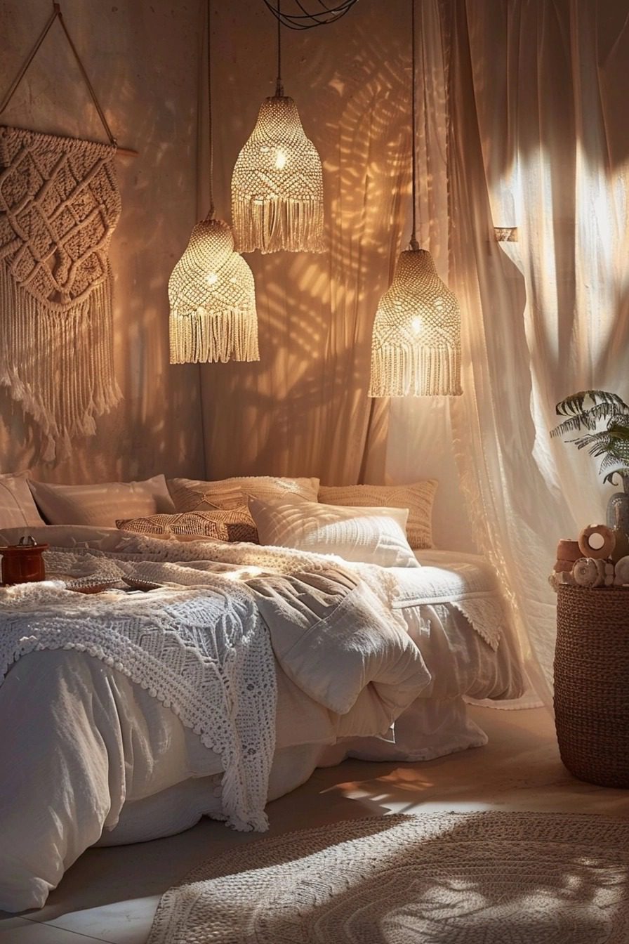 29 Boho Bedroom Lighting Decor Ideas - My Elegant Home