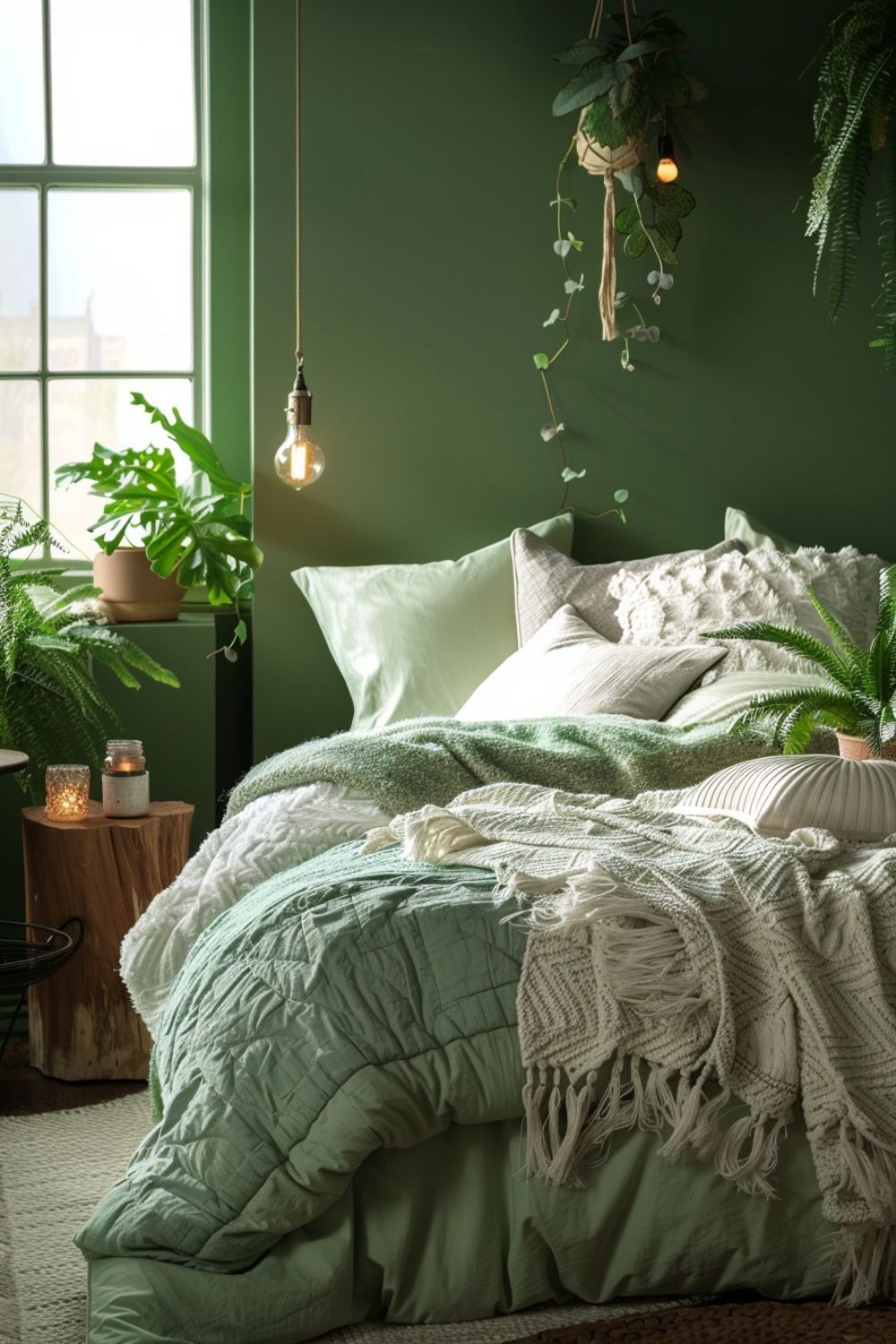 29 Green Boho Bedroom Ideas - My Elegant Home