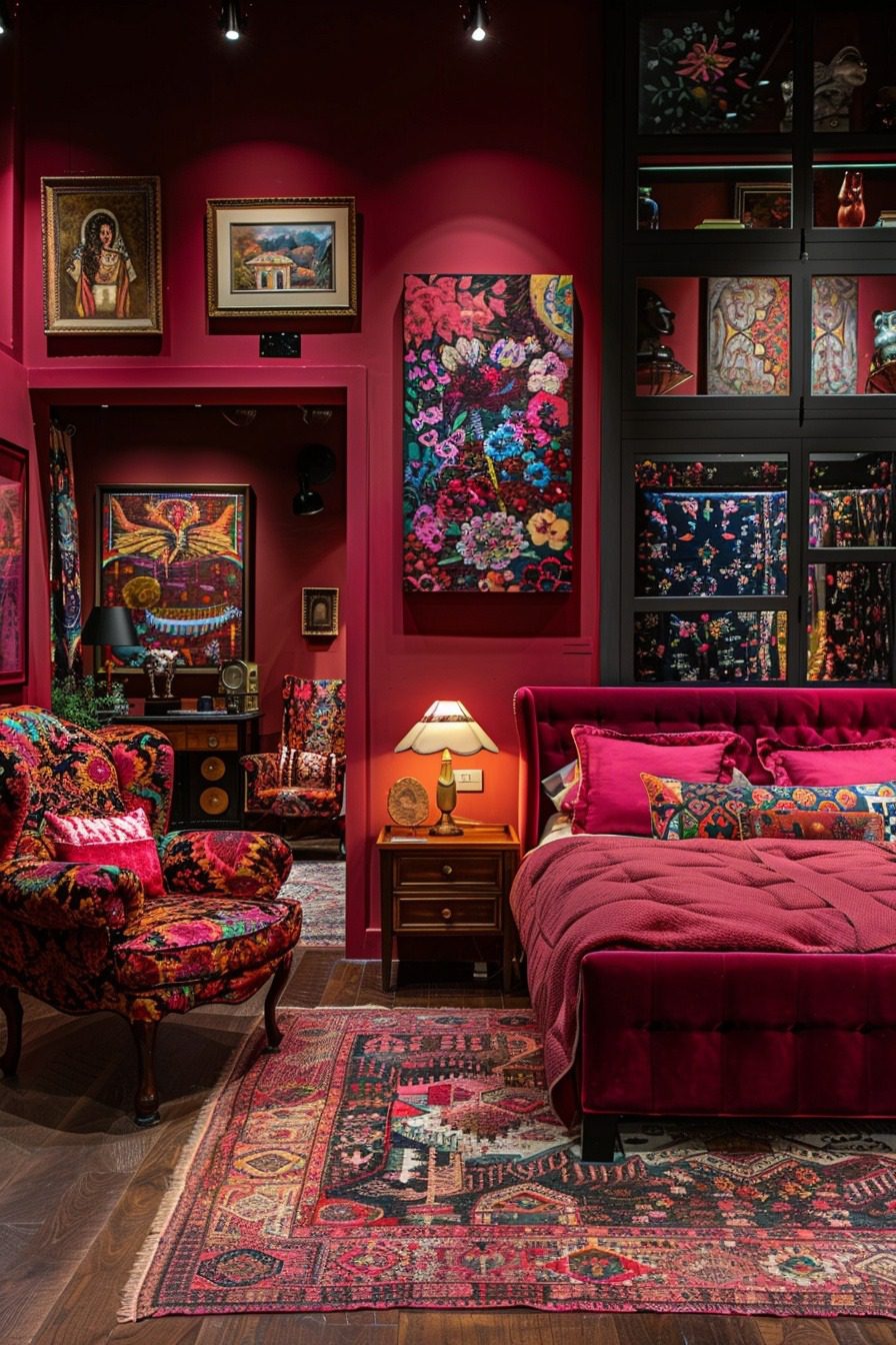 29 Red Boho Bedroom Ideas for a Vibrant and Stylish Space - My Elegant Home