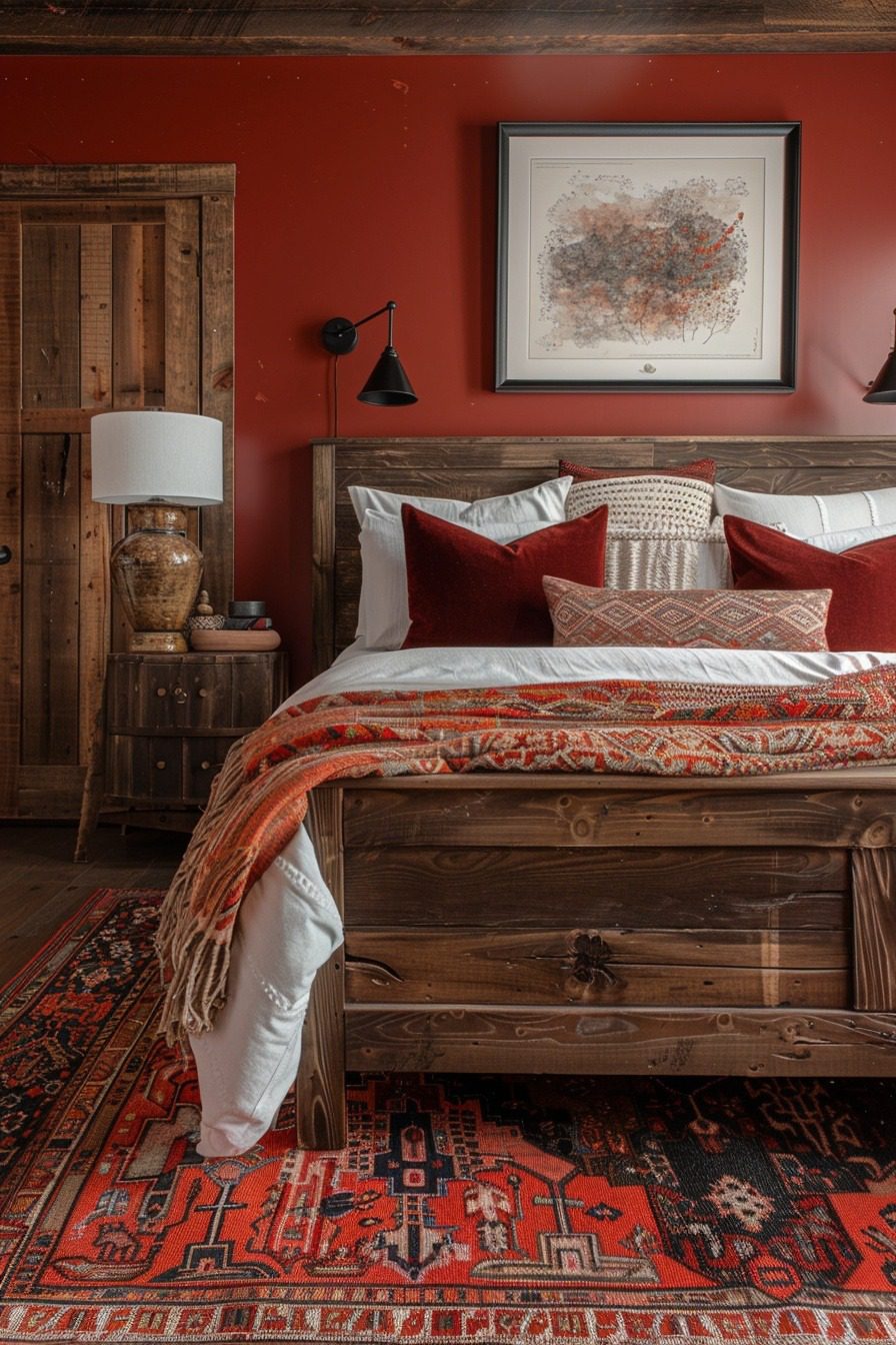 29 Red Boho Bedroom Ideas for a Vibrant and Stylish Space - My Elegant Home