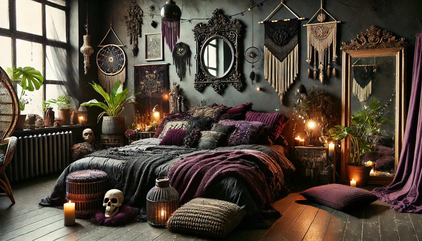 29 Goth Boho Bedroom Designs for an Edgy and Eclectic Space - My ...