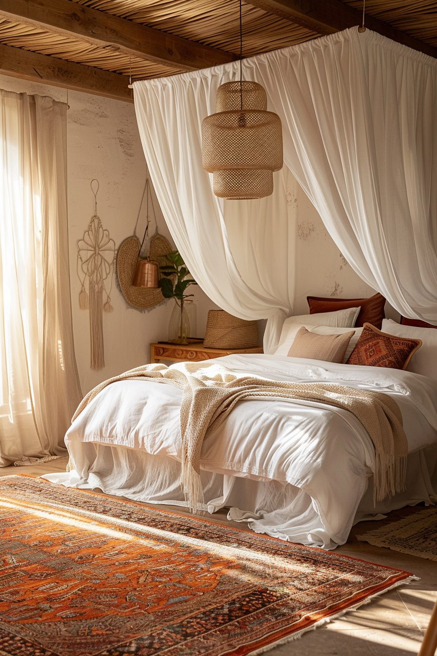 29 Boho Bedrooms With High Ceilings - My Elegant Home