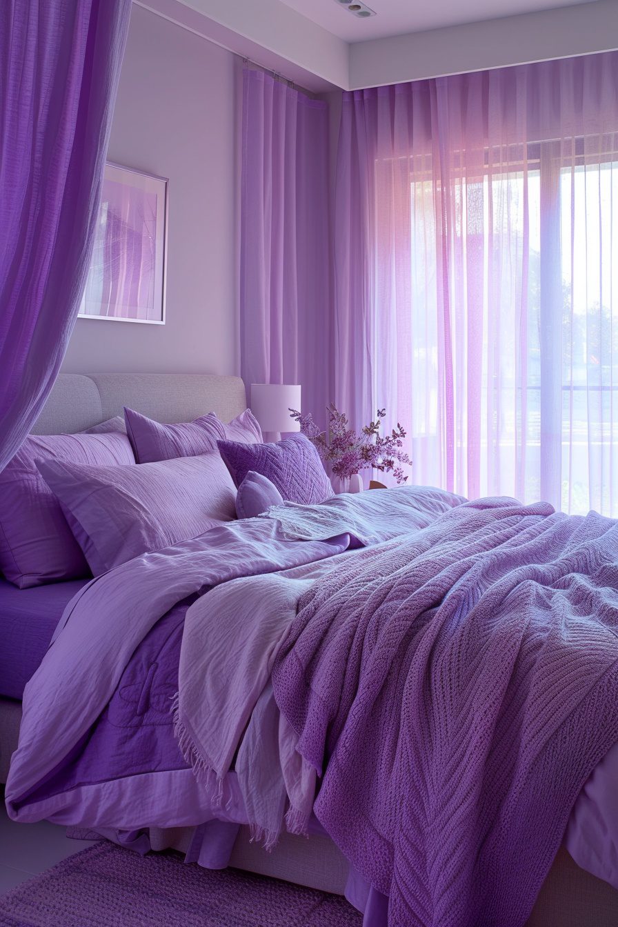 29 Purple Bedroom Ideas for a Bold and Beautiful Room - My Elegant Home
