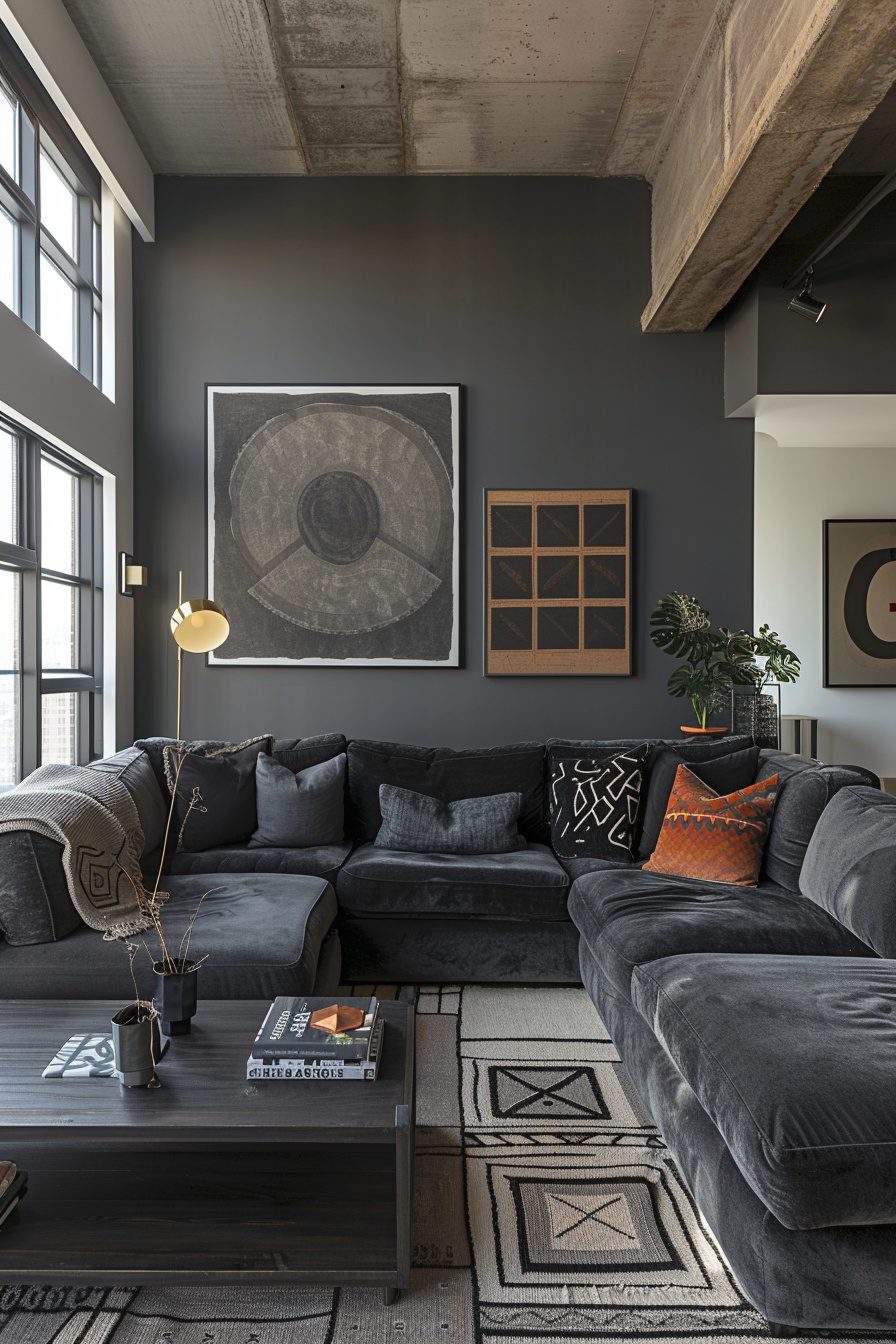 29 Dark Grey Couch Living Room Ideas to Create a Relaxing Atmosphere ...