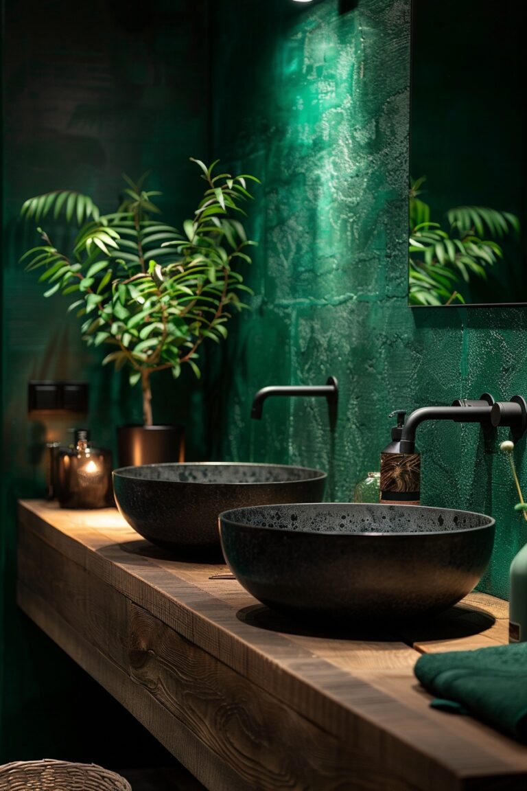 29 Green Bathroom Decor Ideas to Add a Pop of Nature-Inspired Color ...