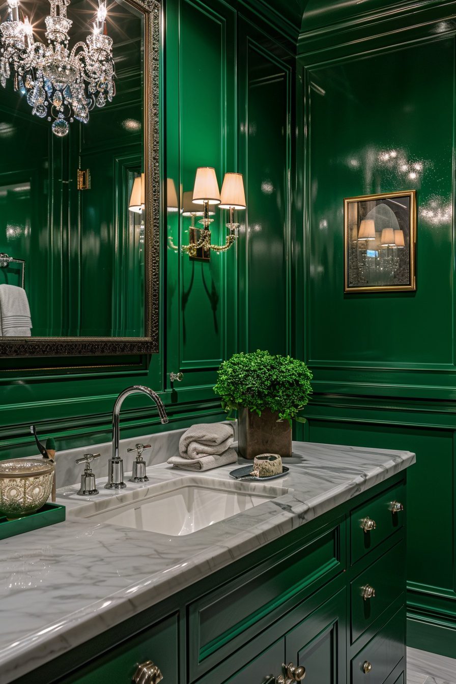 29 Green Bathroom Decor Ideas to Add a Pop of Nature-Inspired Color ...