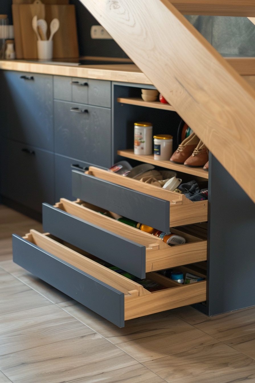29 Staircase Storage Under Stairs Ideas to Maximize Your Home's Space ...